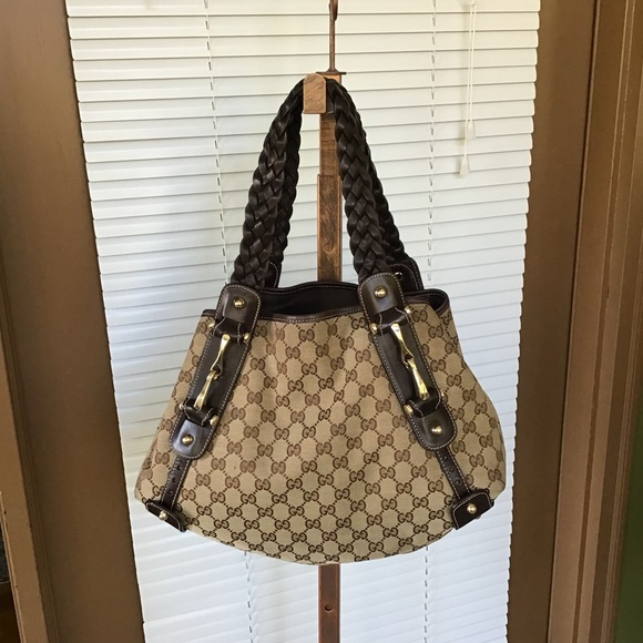 Gucci | Bags | Gucci Monogram Canvas Shoulder Bag | Poshmark